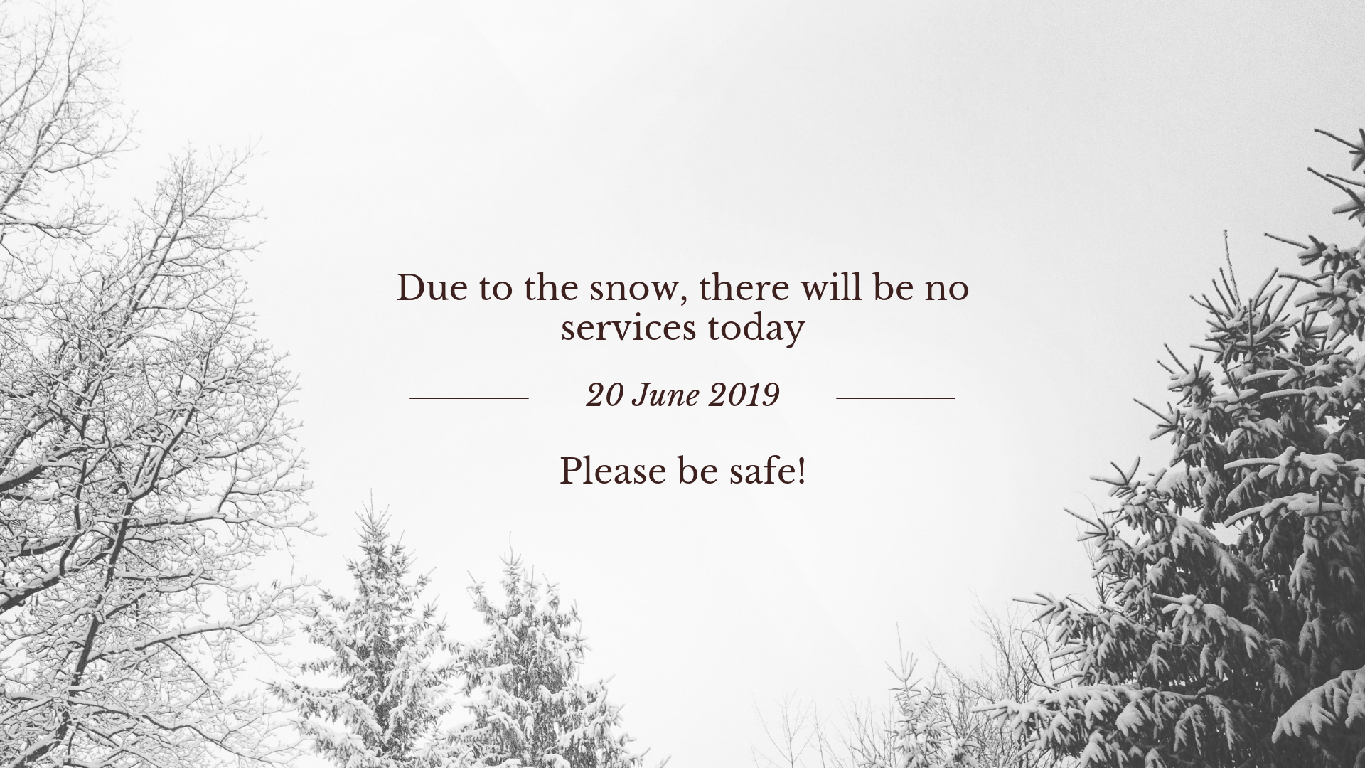 Snow Cancellation - St. Thomas Episcopal Church